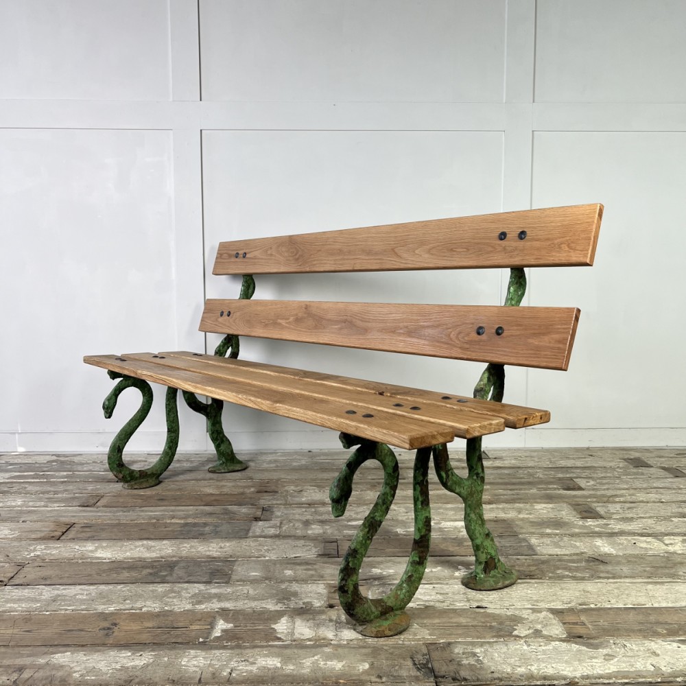 Antique & Reclaimed Victorian Cast Iron Garden Bench- SalvoWEB UK
