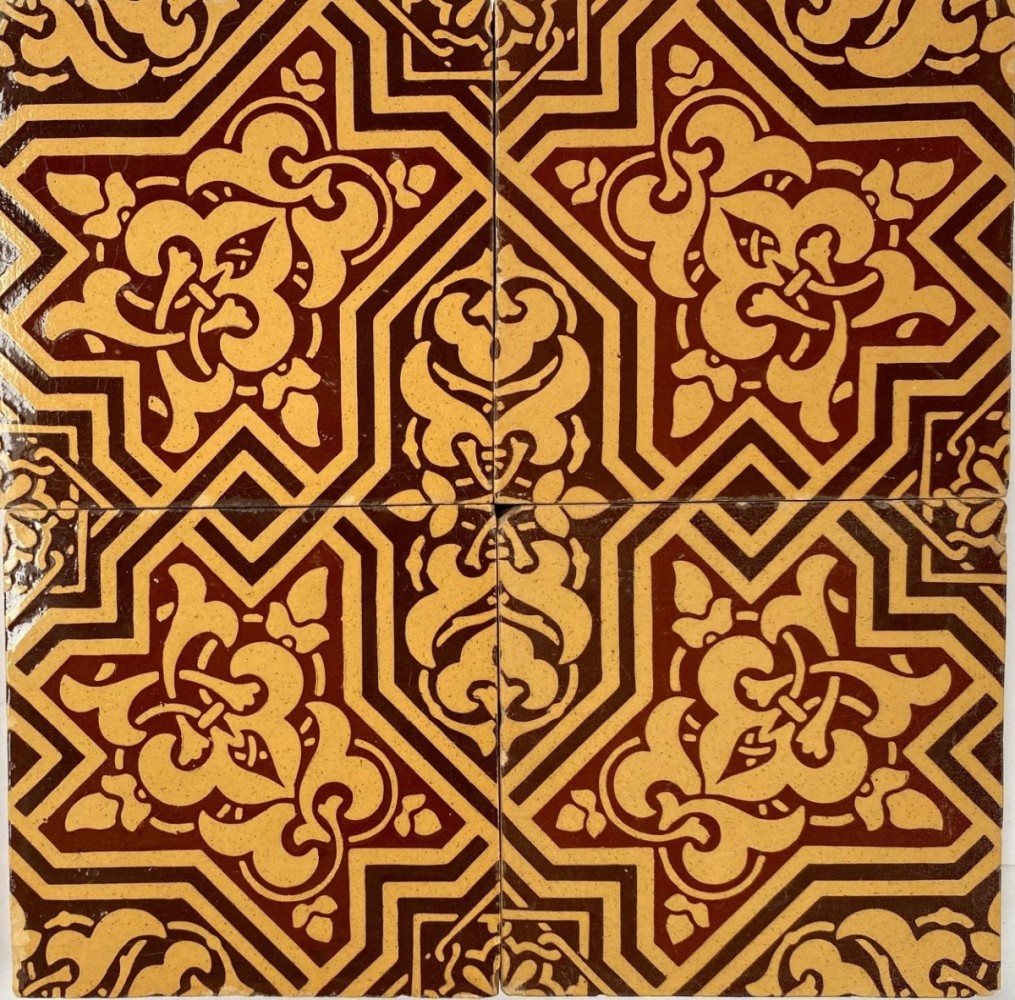 Antique & Reclaimed Large quantity of Minton glazed 6″ encaustic tiles ...