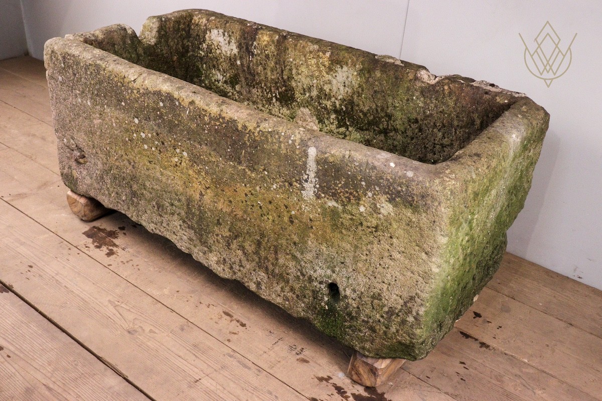 Antique & Reclaimed 18th Century Sandstone Carved Stone Trough/Water Trough Pl...