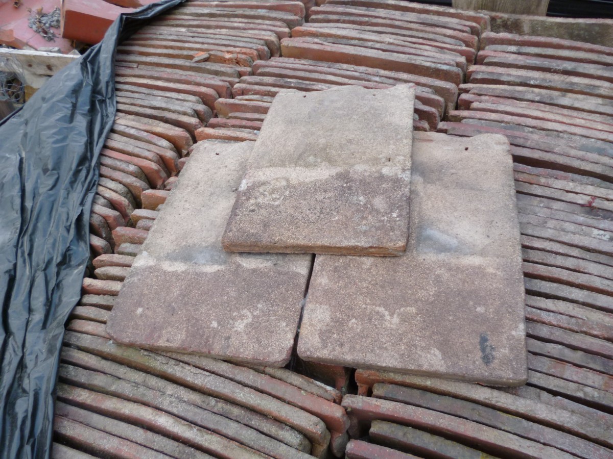 Antique & Reclaimed Reclaimed hand made clay tiles 11"x7"- SalvoWEB UK