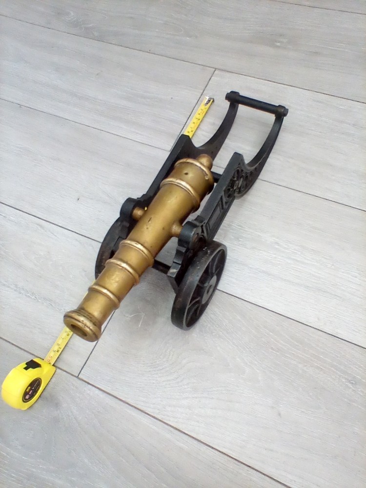 Antique & Reclaimed Antique Cast Iron and Brass Signal Cannon- SalvoWEB UK