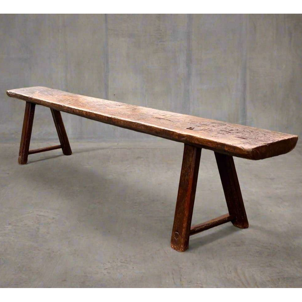 Antique & Reclaimed Antique Pig Bench Oak- SalvoWEB UK