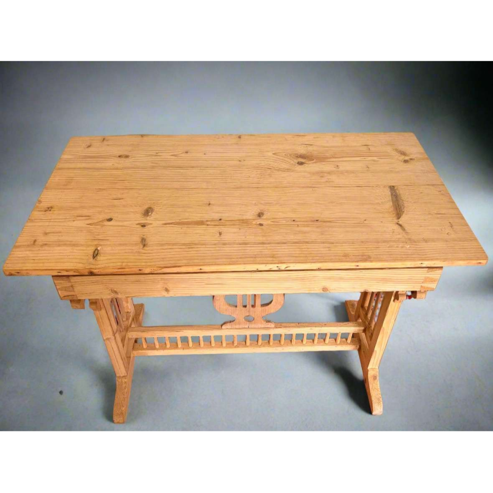Antique & Reclaimed Unique Pine Desk/Occasional Table- SalvoWEB UK