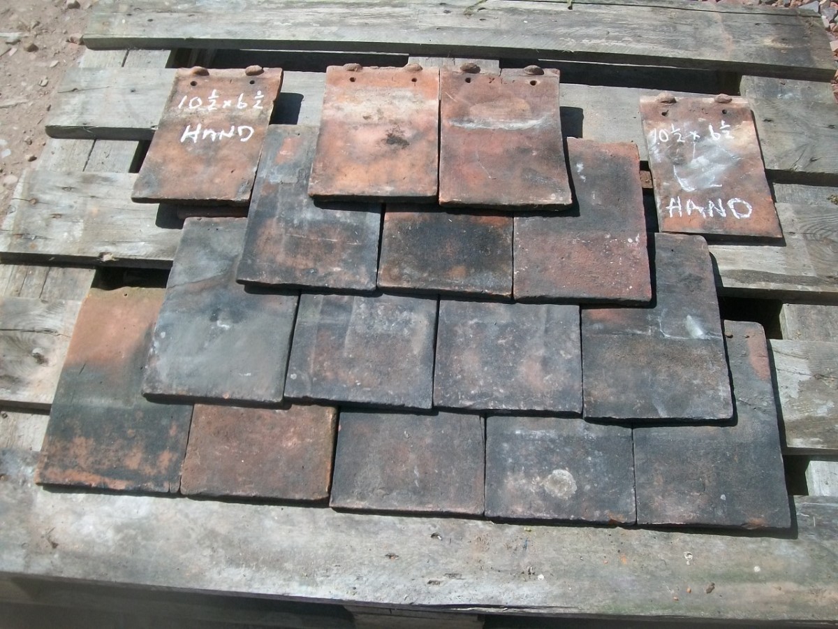 Antique & Reclaimed Hand made tiles Red ten half x six half inches Kent ...