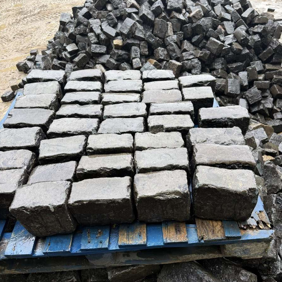 Antique & Reclaimed 100 Ton of Reclaimed Black Basalt cobblestone ...