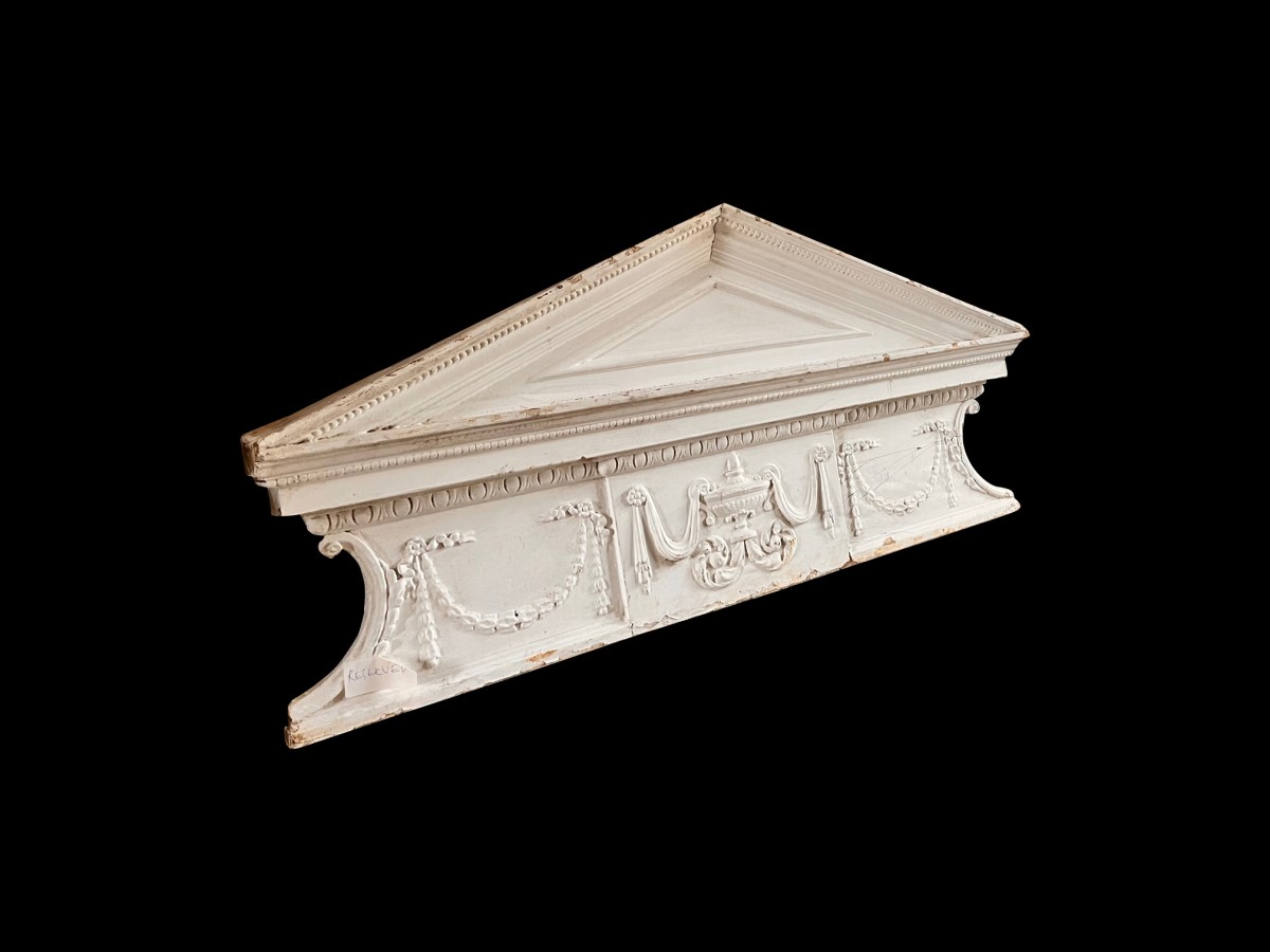 Antique & Reclaimed Rare Georgian Over door pediment- SalvoWEB UK