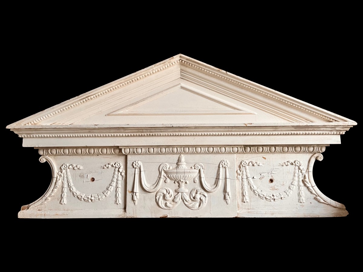 Antique & Reclaimed Rare Georgian Over door pediment- SalvoWEB UK