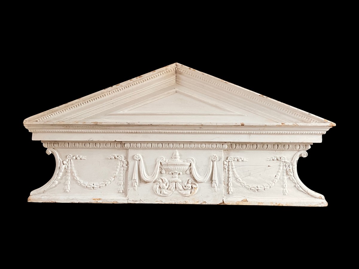 Antique & Reclaimed Rare Georgian Over door pediment- SalvoWEB UK