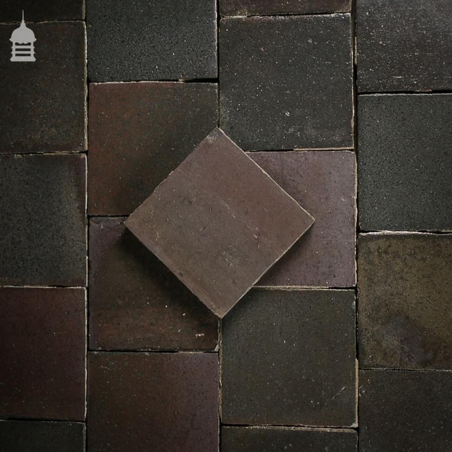 Reclaimed 9 Inch x 9 Inch Staffordshire Blue Black 9x9 Quarry Tiles