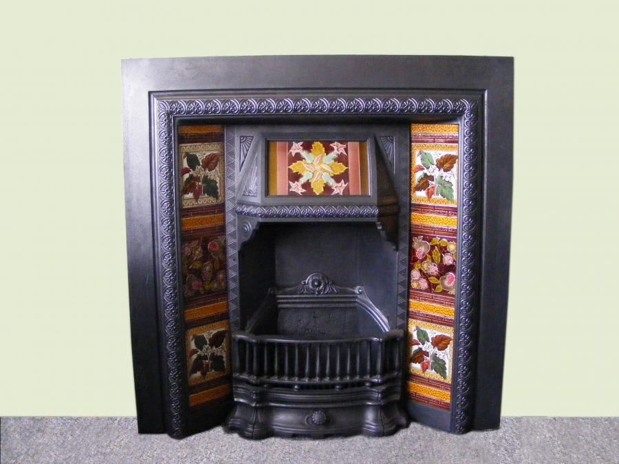 Antique & Reclaimed Victorian tiled insert- SalvoWEB UK
