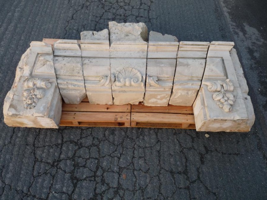 Antique & Reclaimed linteau en pierre calcaire - French chateau ...