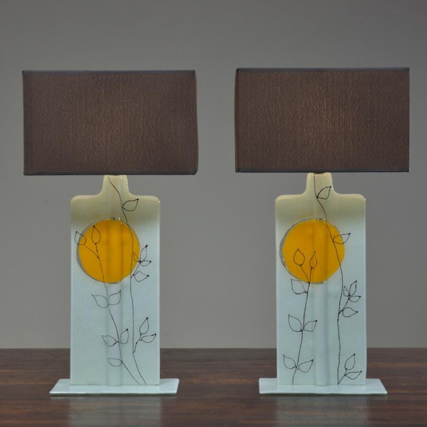 Antique & Reclaimed Mauritius glass table lamps- SalvoWEB UK